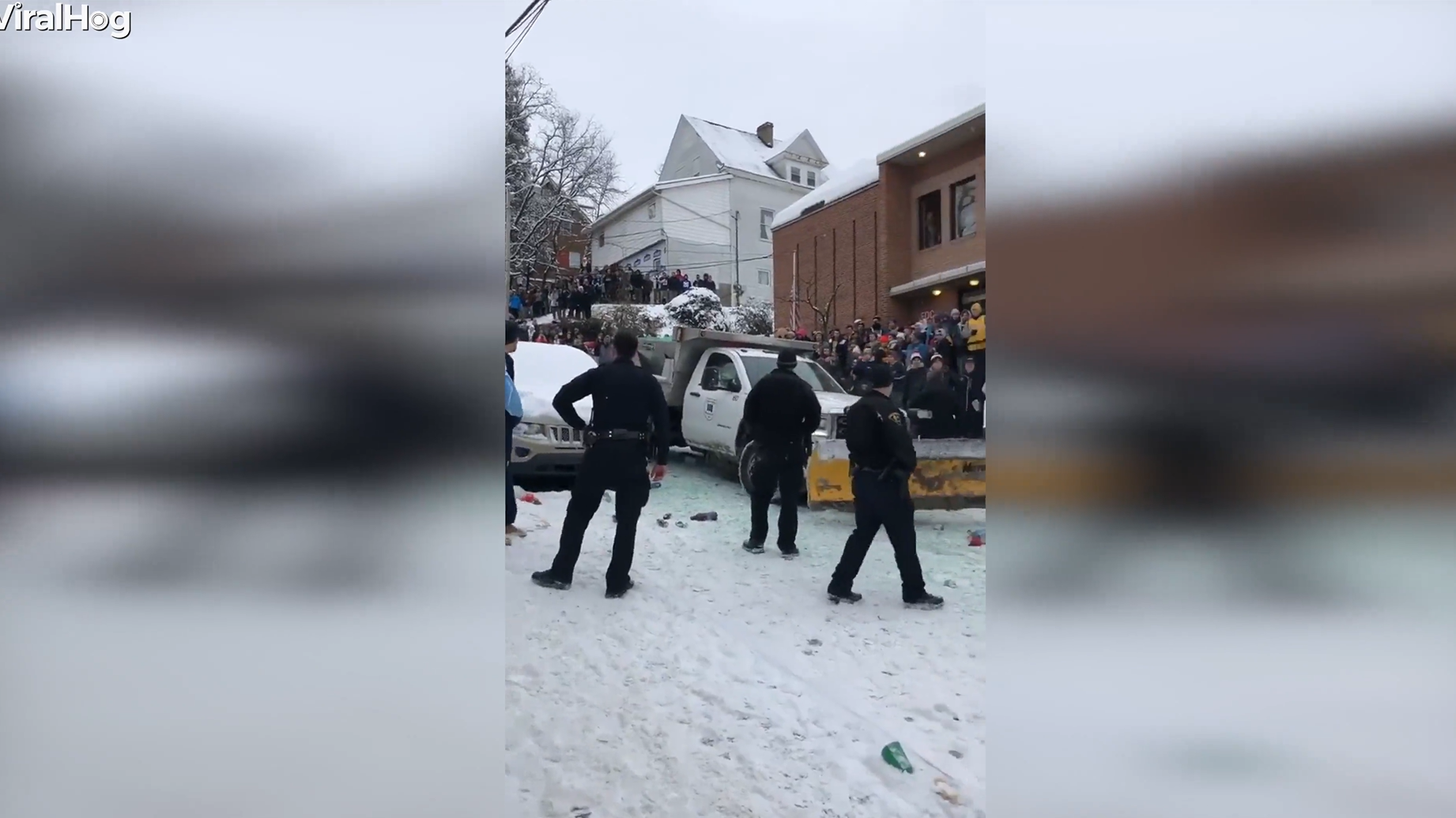 Police dispersing riot at university