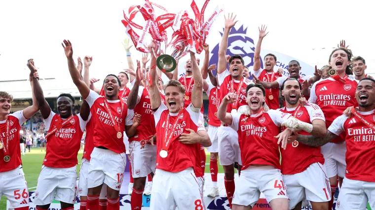 Inside Arsenal's Premier League title party: Arteta dancing, Rice ...
