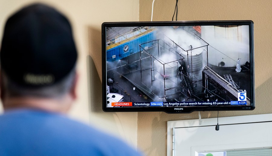 Crack found in overheating chemical tank as 50,000 flee homes near ...