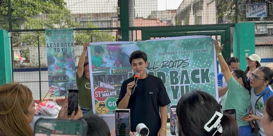 Dustin Yu, fans hold birthday charity event for kids, PUV drivers in Malate
