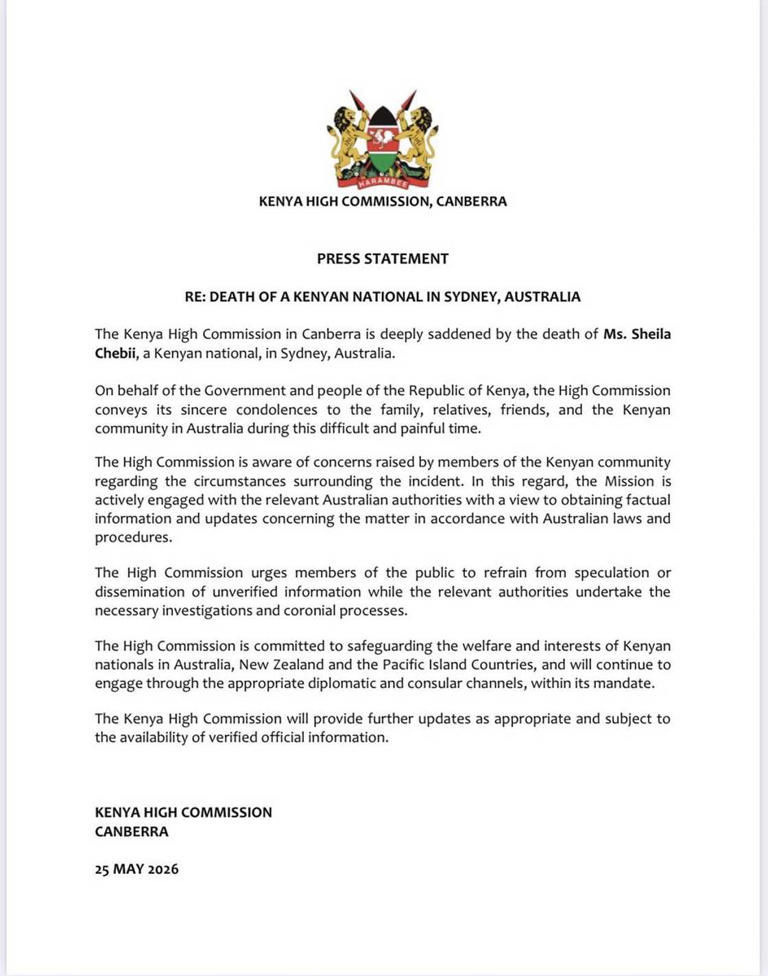 Sheila Chebii: Kenya High Commission probes death of Kenyan woman weeks ...
