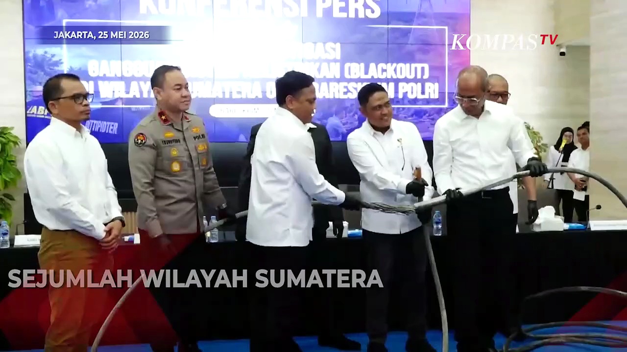 Penampakan kabel SUTET pemicu blackout di Sumatera