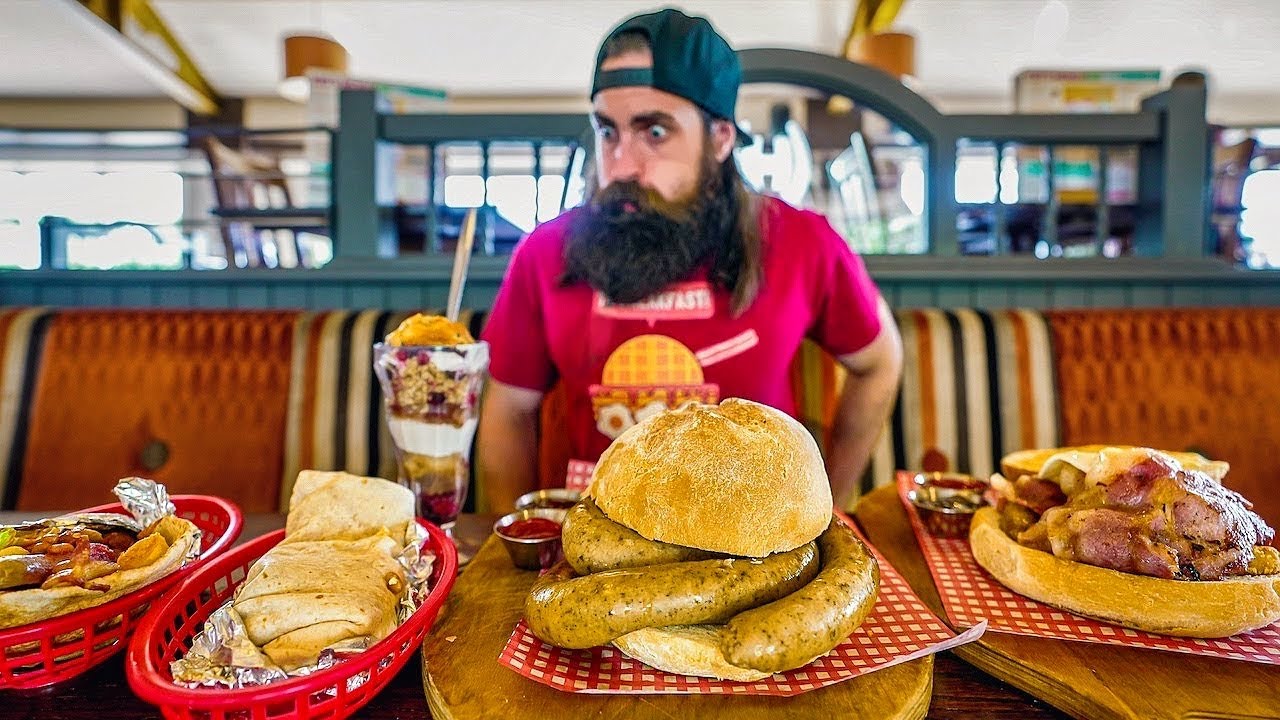 One man vs. the entire Hungry Horse big breakfast menu | BeardMeatsFood