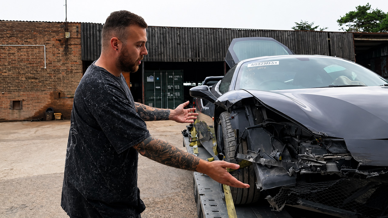 Hidden damage found inside a wrecked half price Ferrari