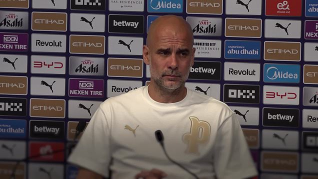 'Tired' Pep Guardiola struggles to contain his emotions at Man City ...