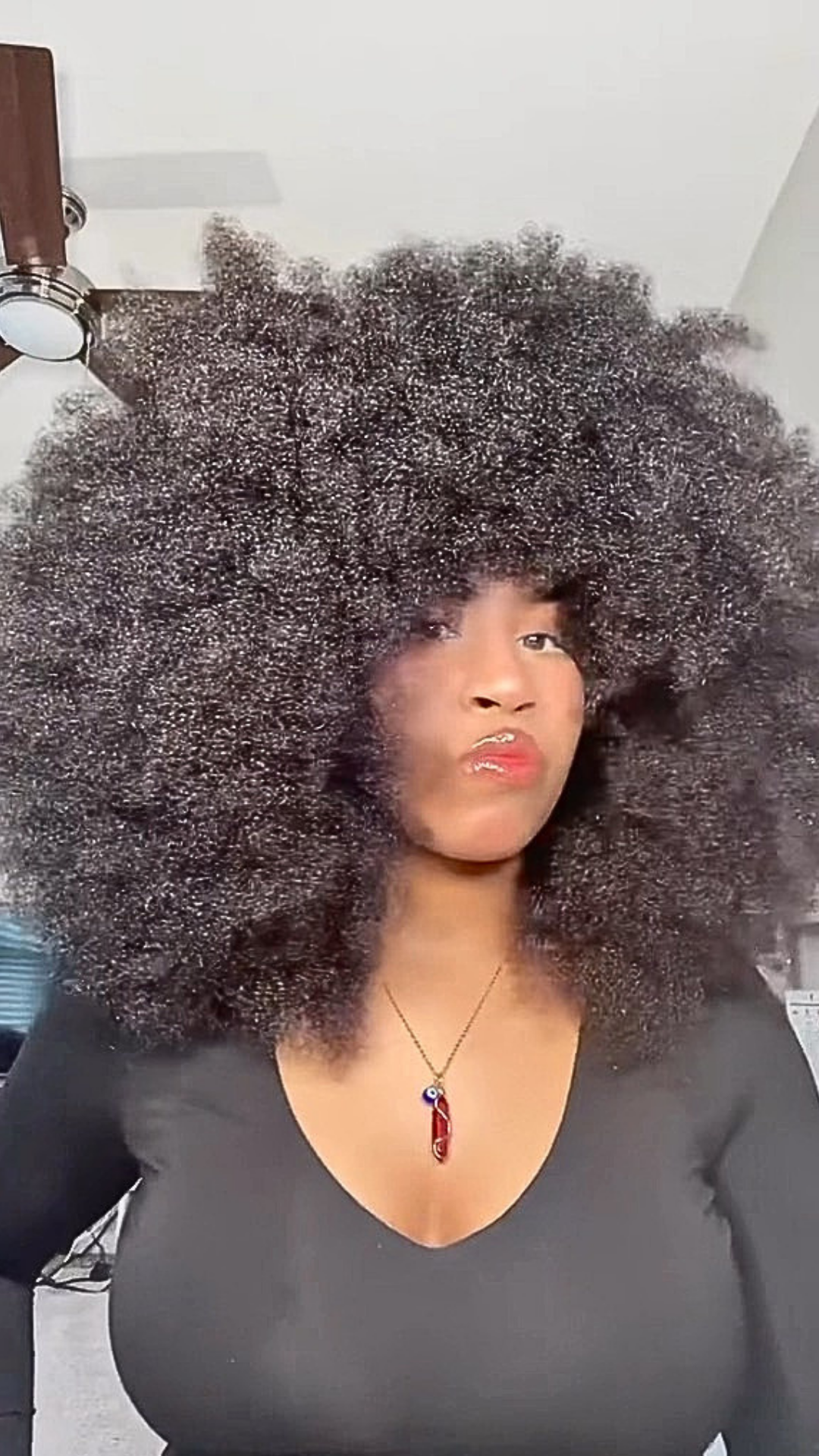 Picking out my natural afro hair