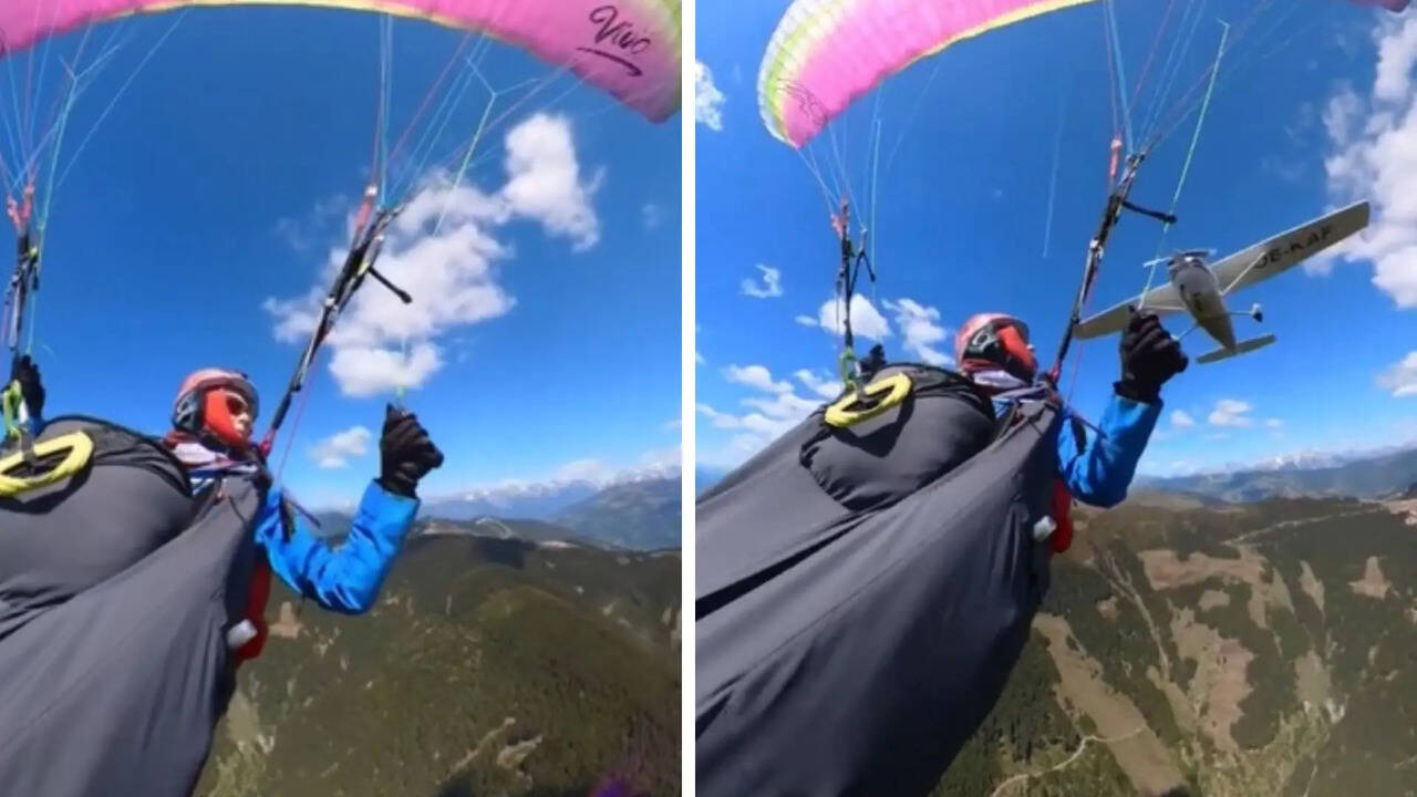 Midair horror in Austrian Alps: Terrifying video shows plane crashing ...