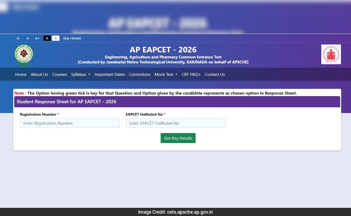 Andhra Pradesh EAMCET 2026 answer key out; candidates can check responses