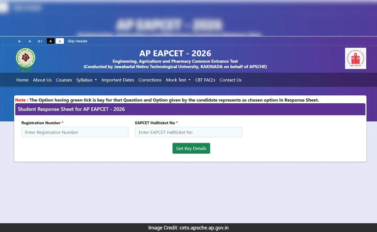 Andhra Pradesh EAMCET 2026 answer key out; candidates can check responses