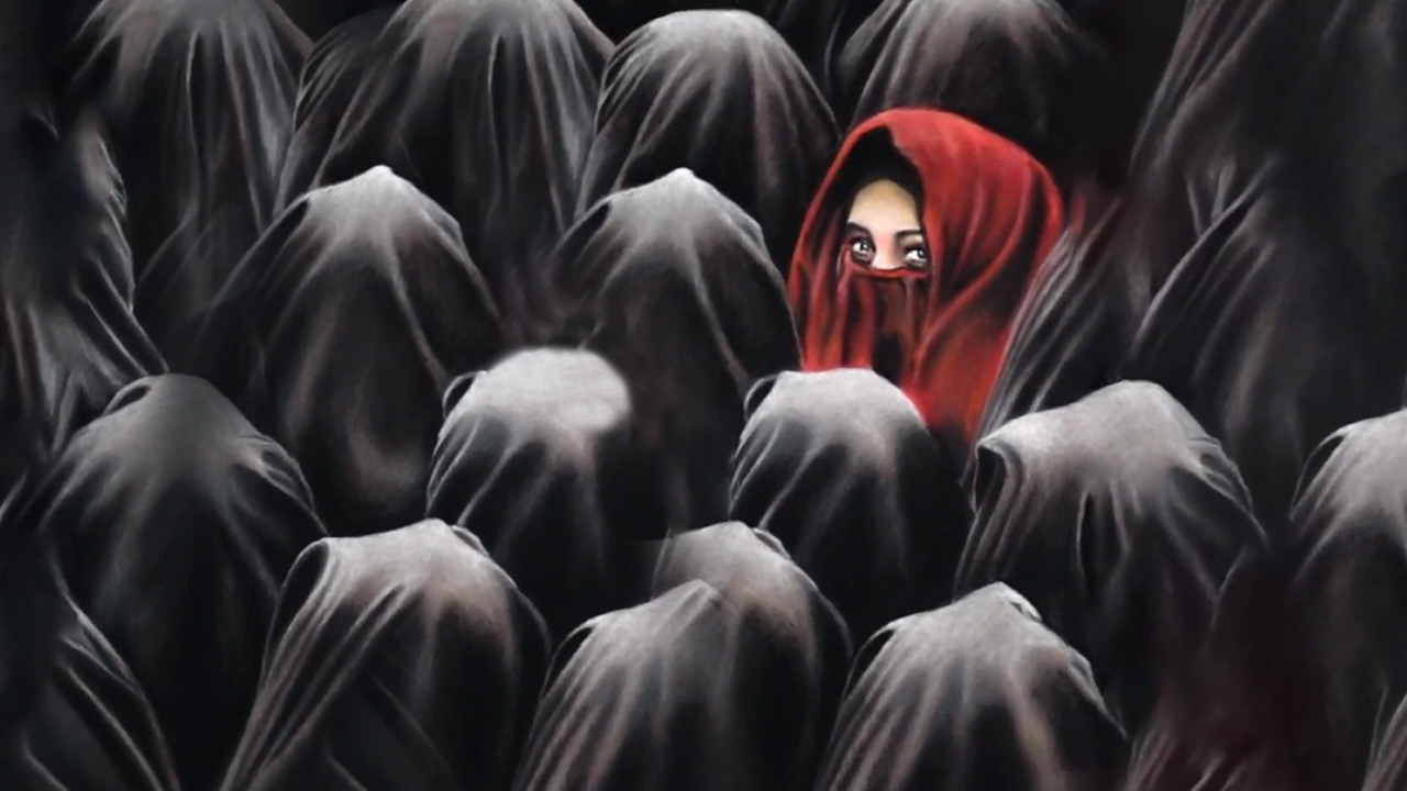 Soft pastel illustration in the name of religion, thought-provoking art ...