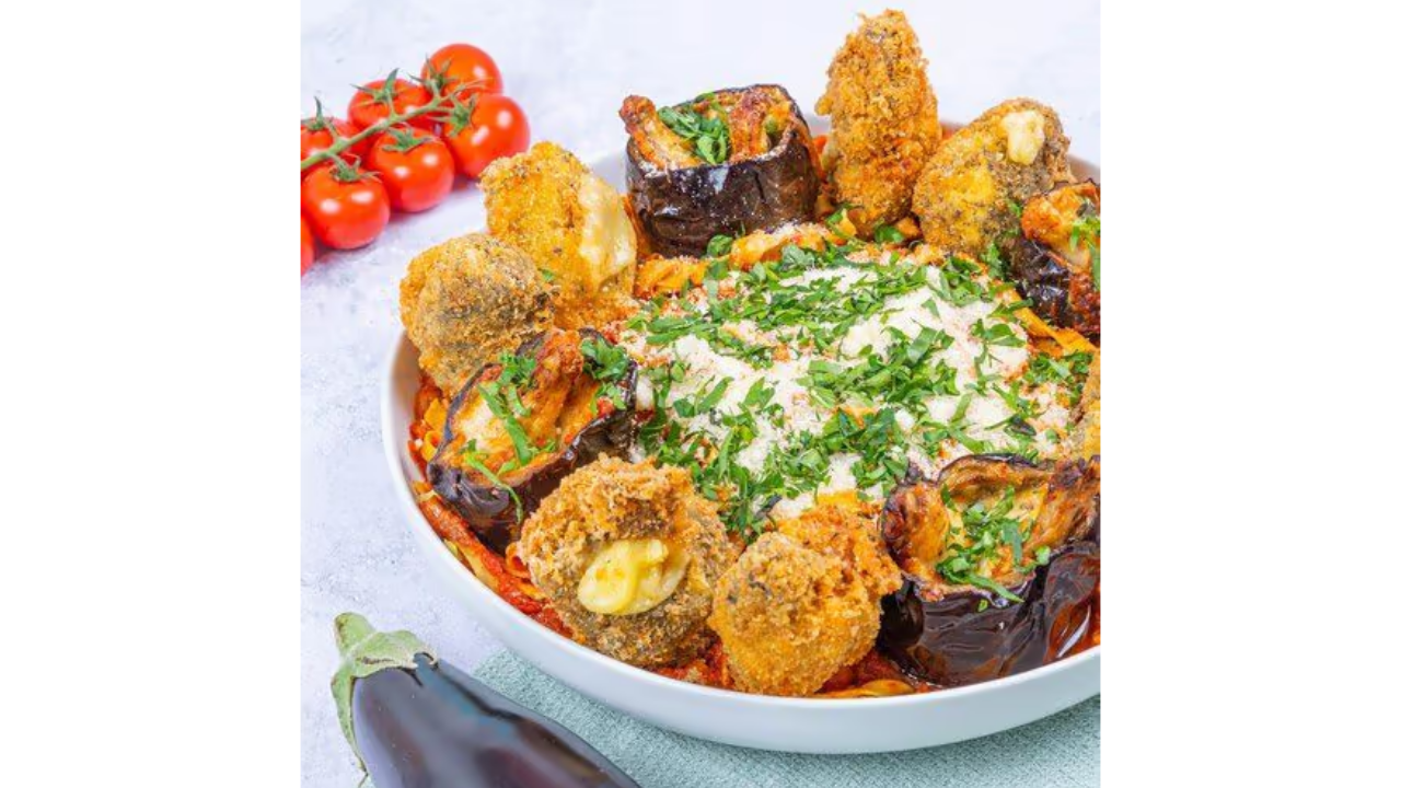 Savoury chicken eggplant parmesan delight