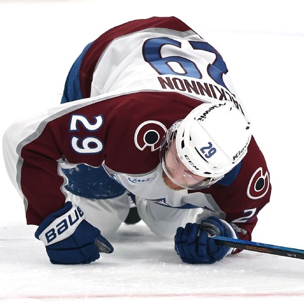 Hobbled Nathan MacKinnon, Colorado Avalanche face 3-0 hole