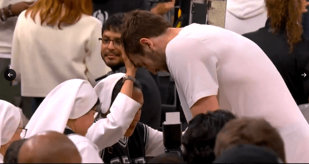 Salesian sisters bless Spurs’ Luke Kornet ahead of Game 4 win against ...