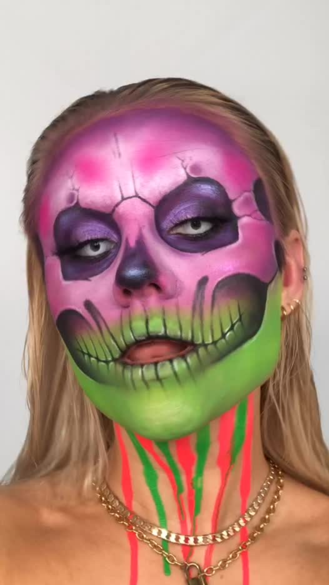 Why this skull inspired makeup look feels so creative