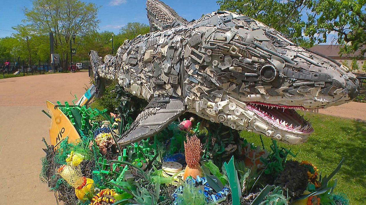New sea art exhibit in Minnesota zoo shows sculptures made from junk ...
