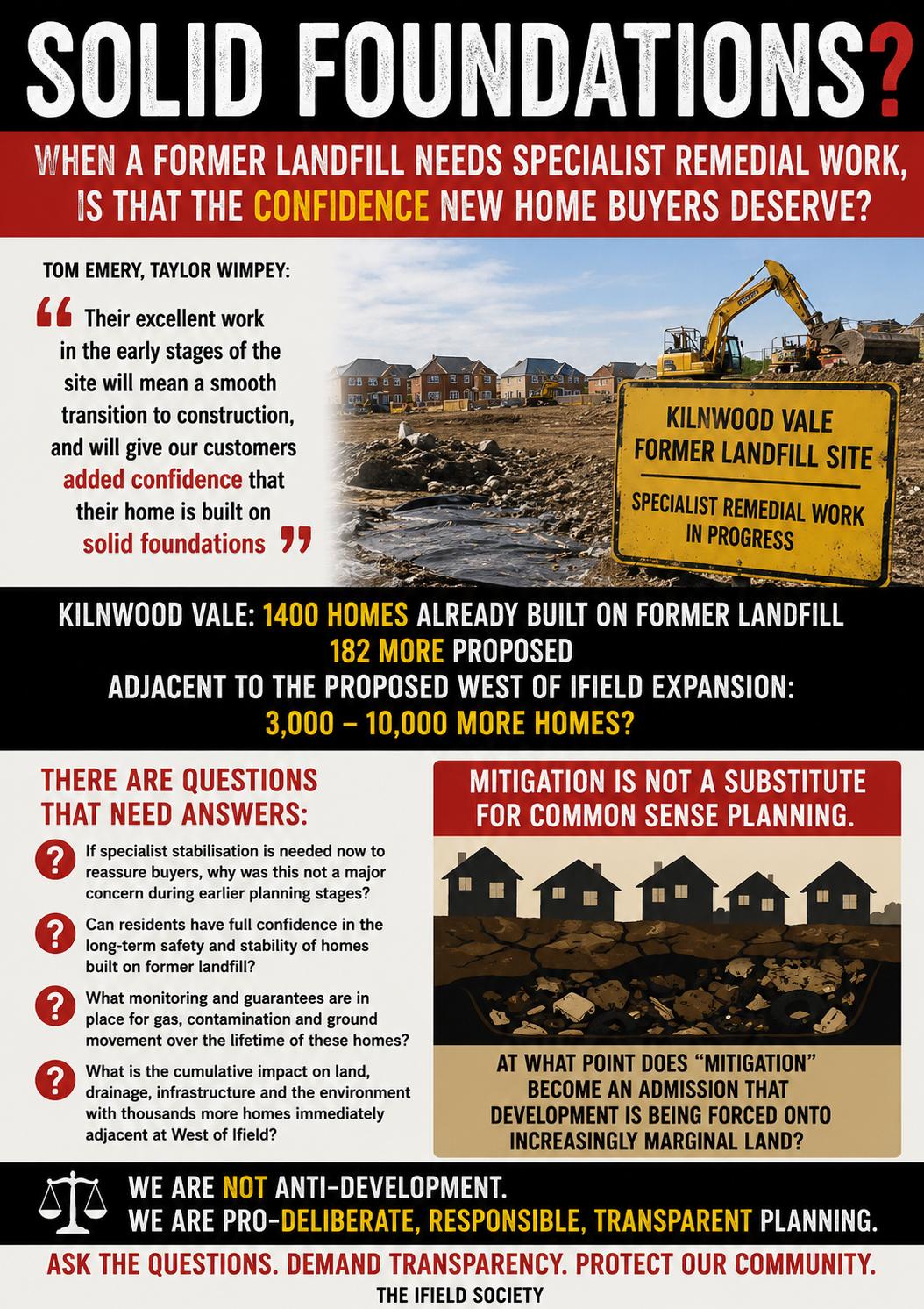 Letter to the editor: 'Solid foundations' at Kilnwood Vale development ...