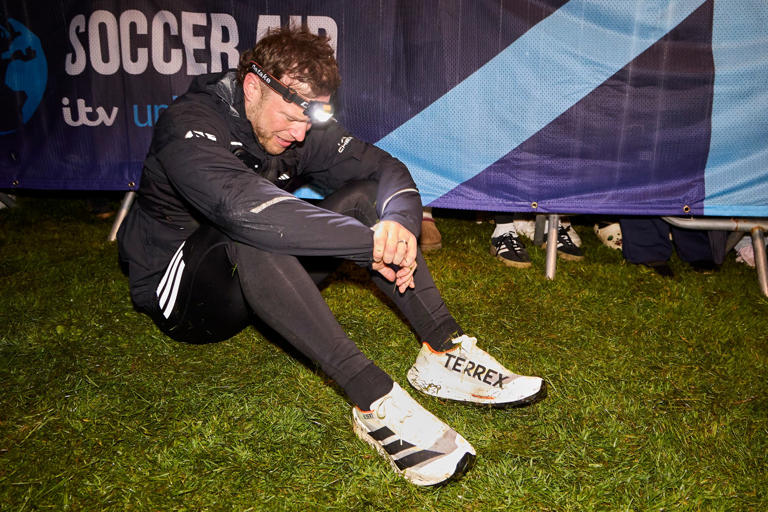 Olly Murs collapses after putting his body on the line for Soccer Aid