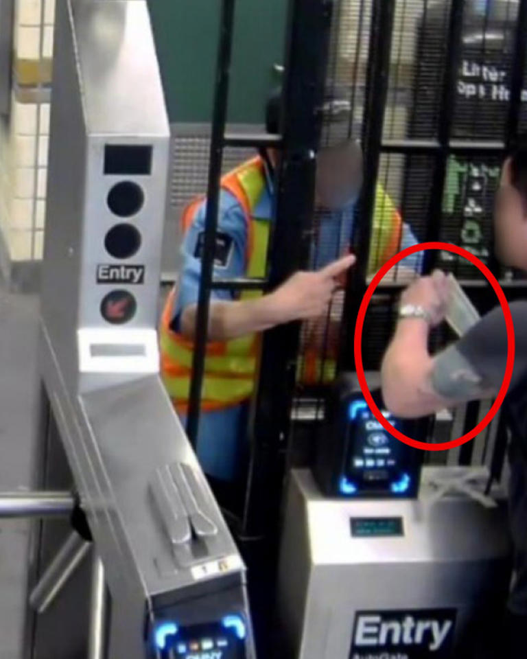 NYC subway guard hired to fight fare evasion caught on camera taking ...