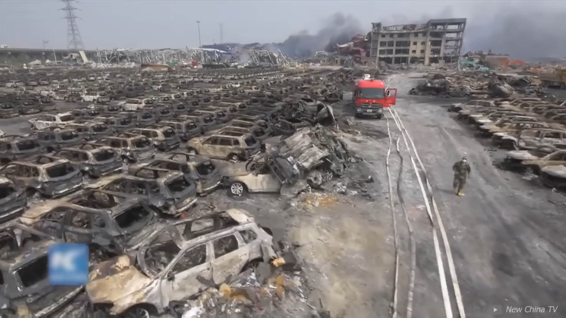 11,000 tons of illegal chemicals exploded like a nuclear bomb in China