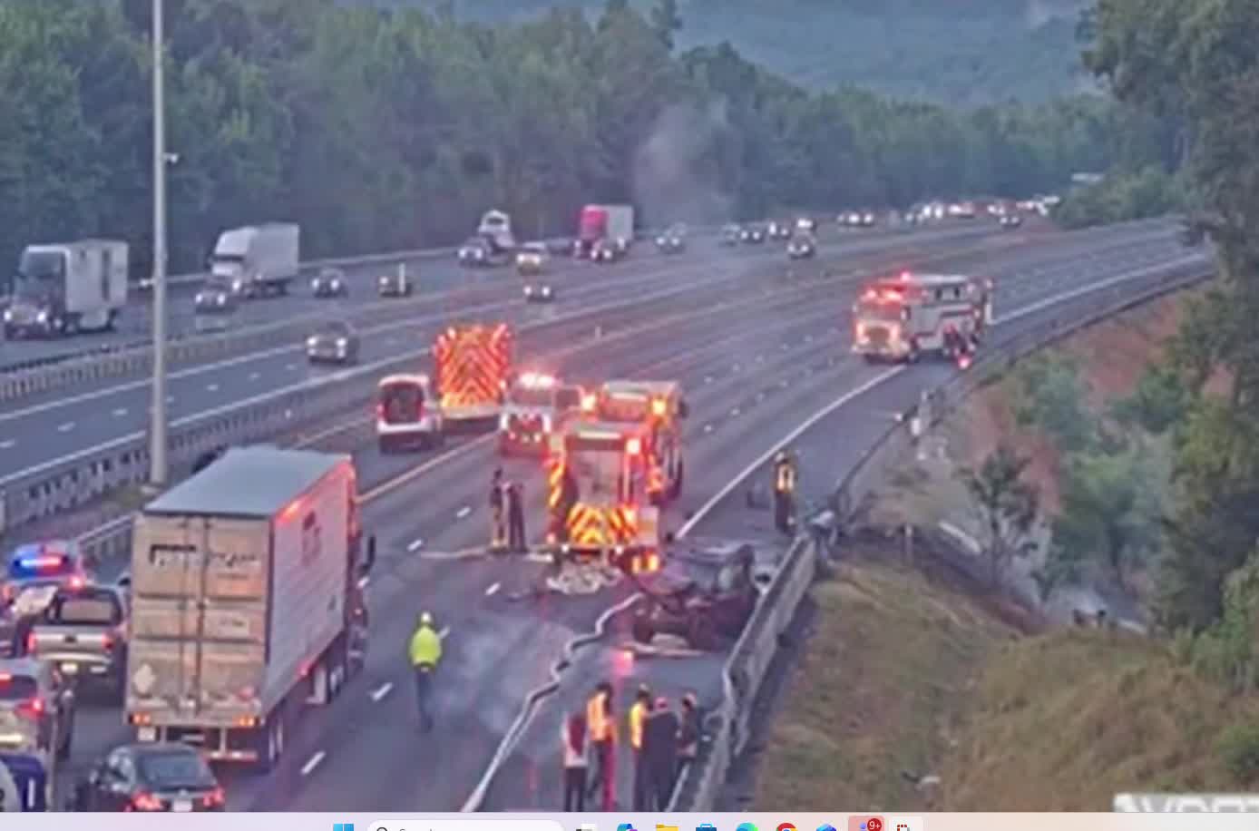 VDOT camera of crash on I-95