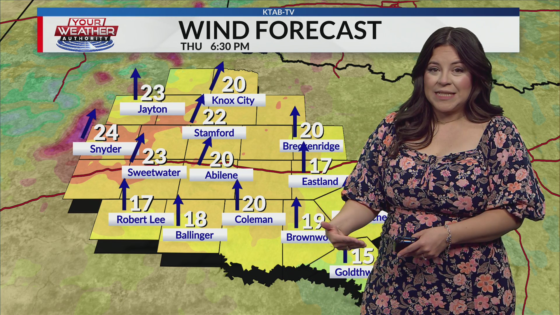 Wake-up weather: gusty winds along a dry-line