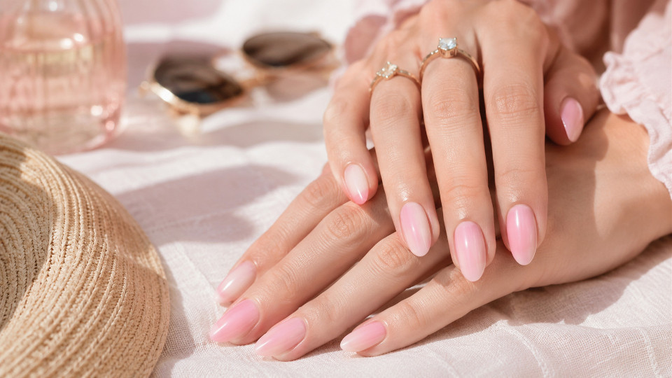 Strawberry milk nails. Mlecznoróżowy manicure, który wygląda świeżo ...