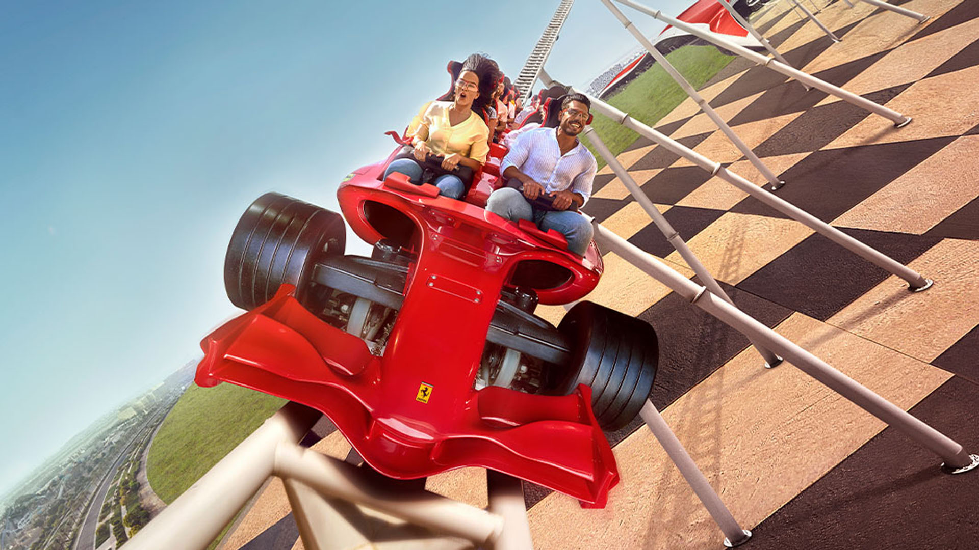 The world's fastest rollercoaster breaks speed record at Ferrari World