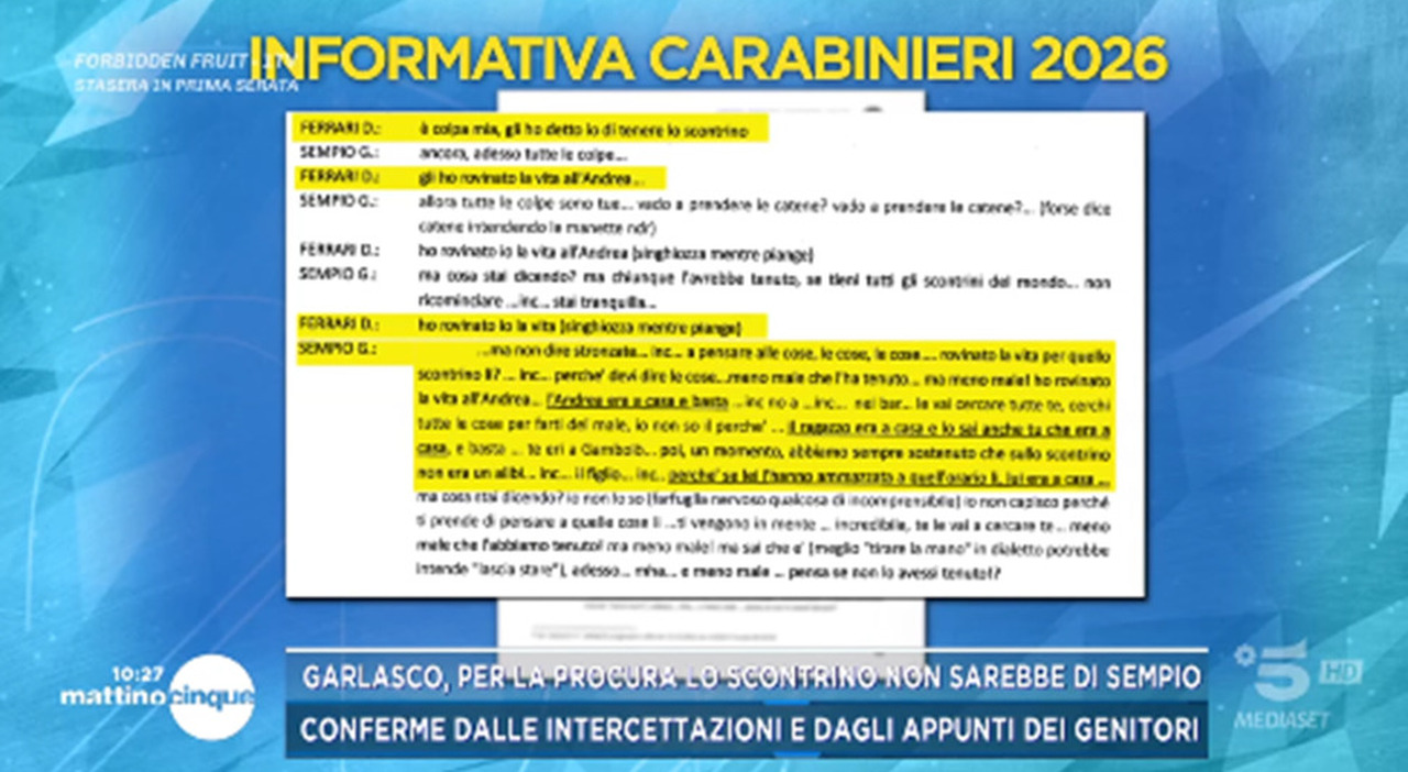 Intercettazioni sui dialoghi dei genitori di Andrea Sempio, la madre ...