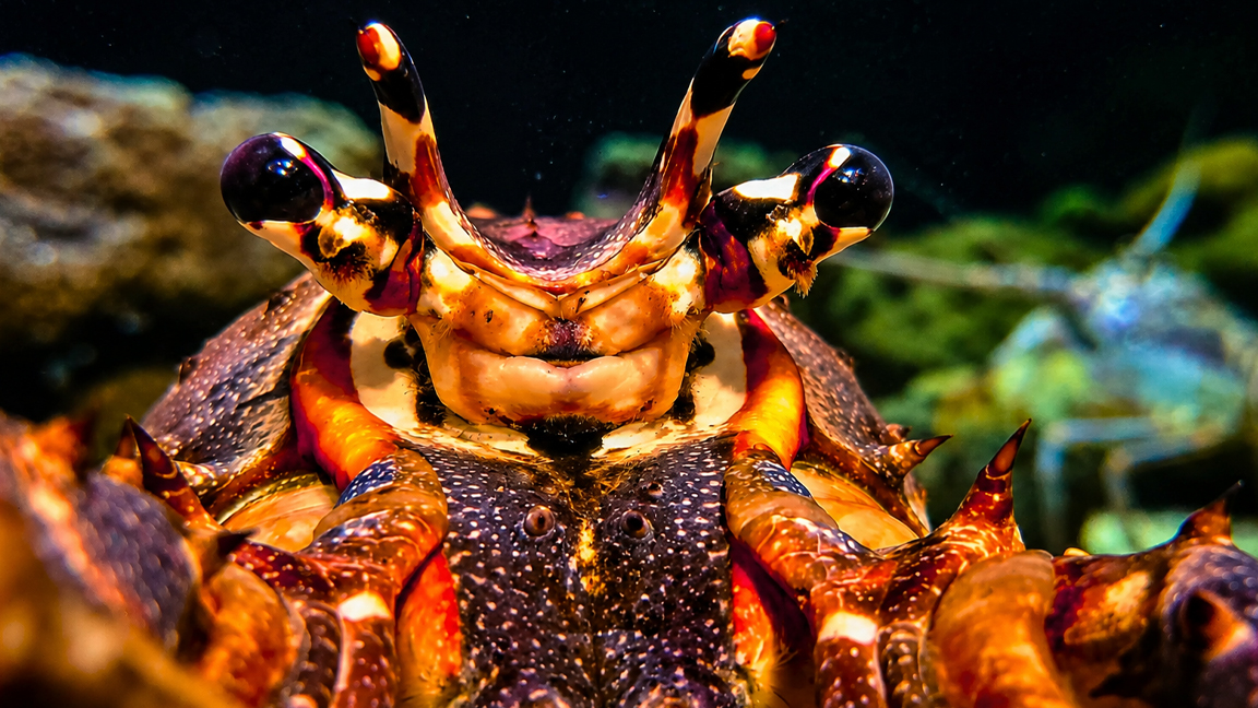 Strange sea creature hiding beneath the ocean