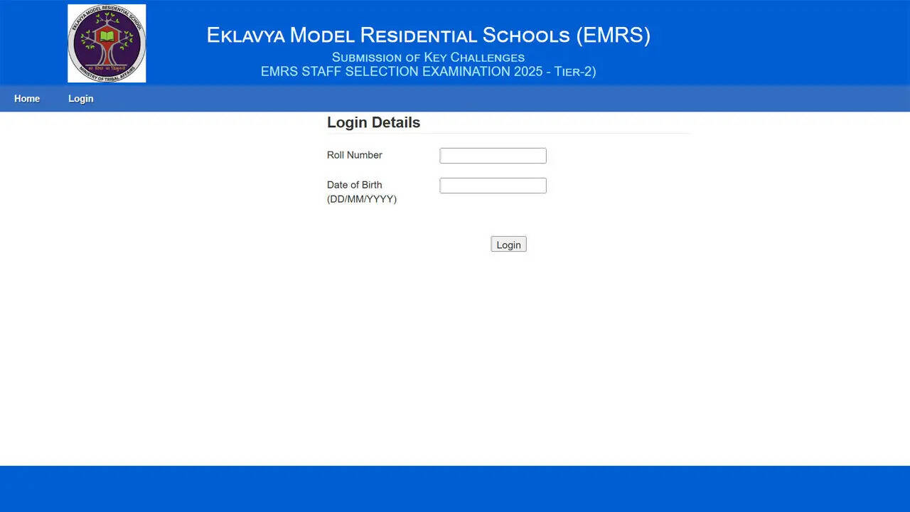 EMRS tier 2 answer key 2026 released at NESTS portal with OMR sheets ...