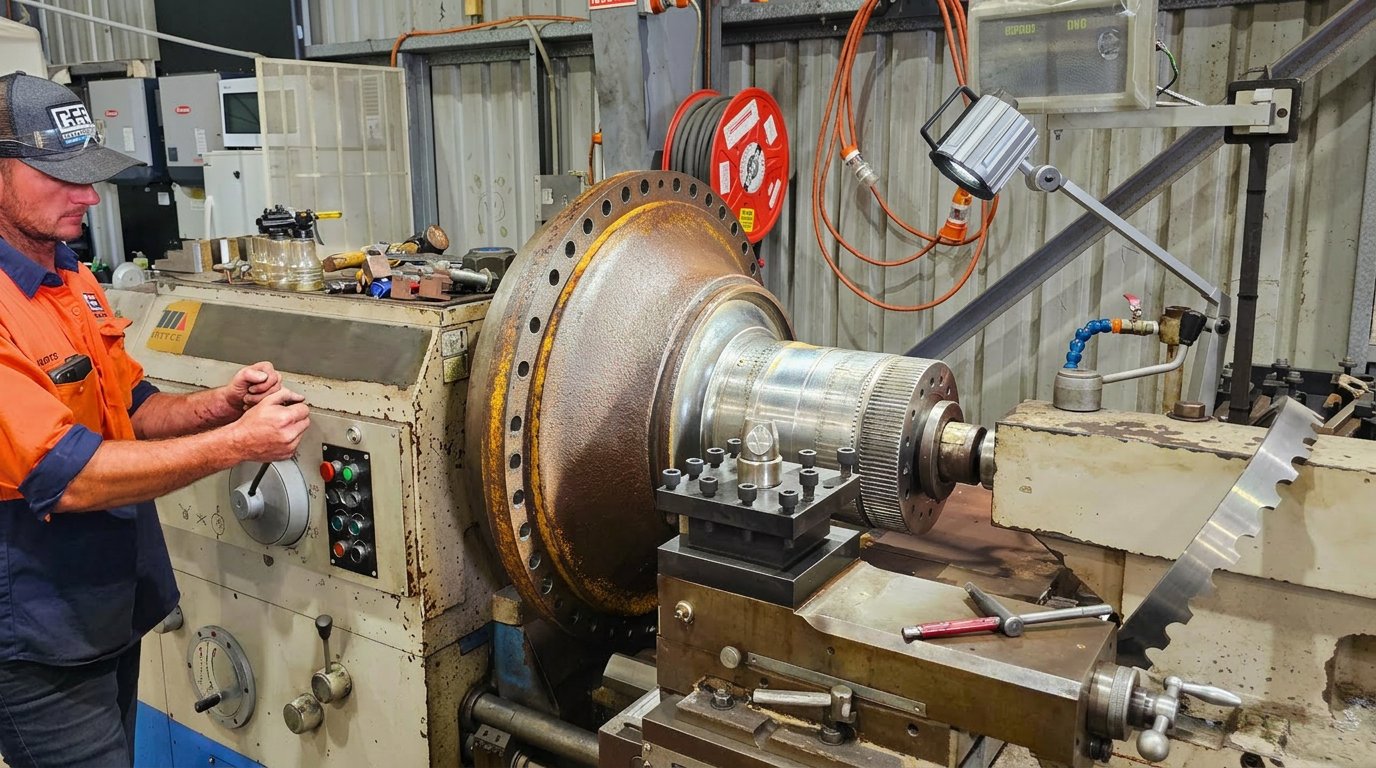 D11 dozer final drive spindle repair