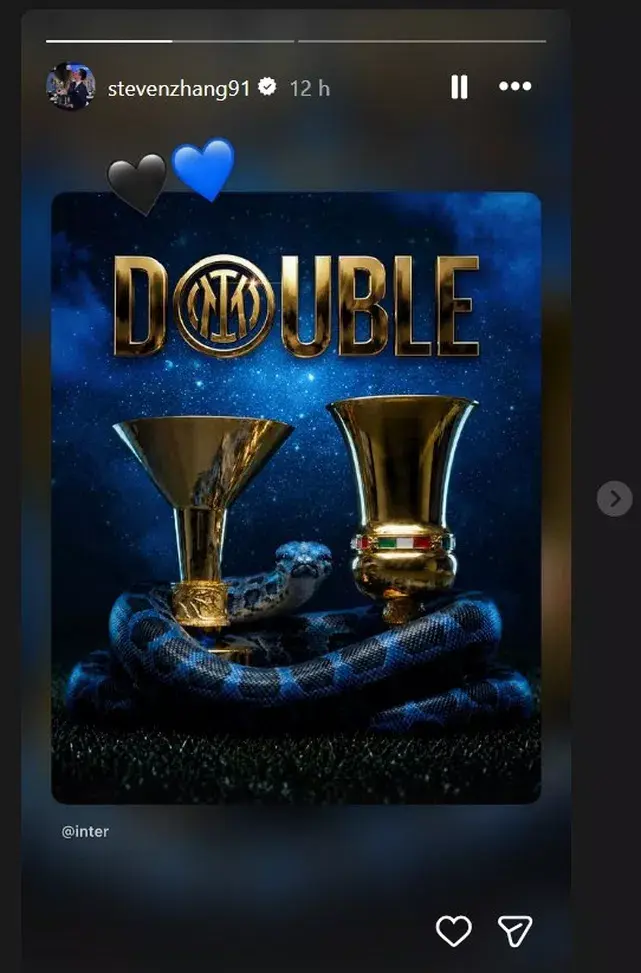 Inter, Zhang festeggia la Coppa Italia e posta la foto di chi ha vinto ...