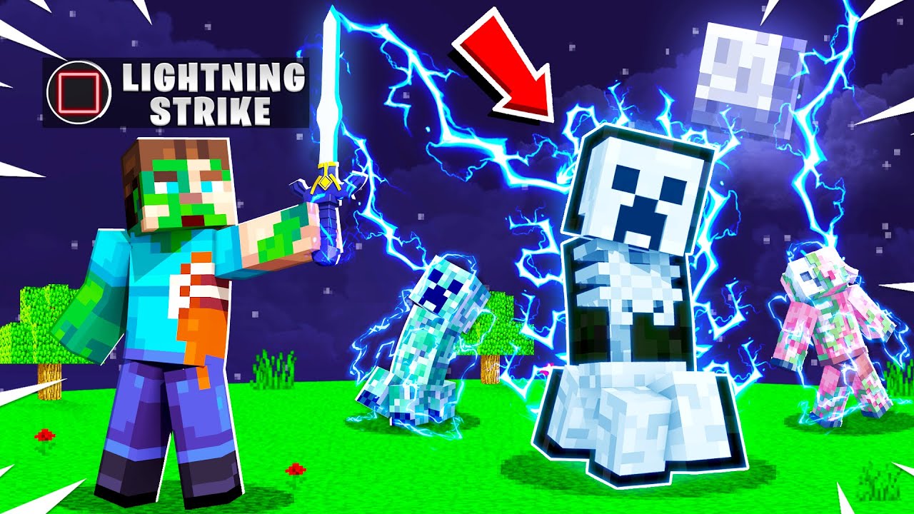 This lightning sword is completely overpowered in Minecraft