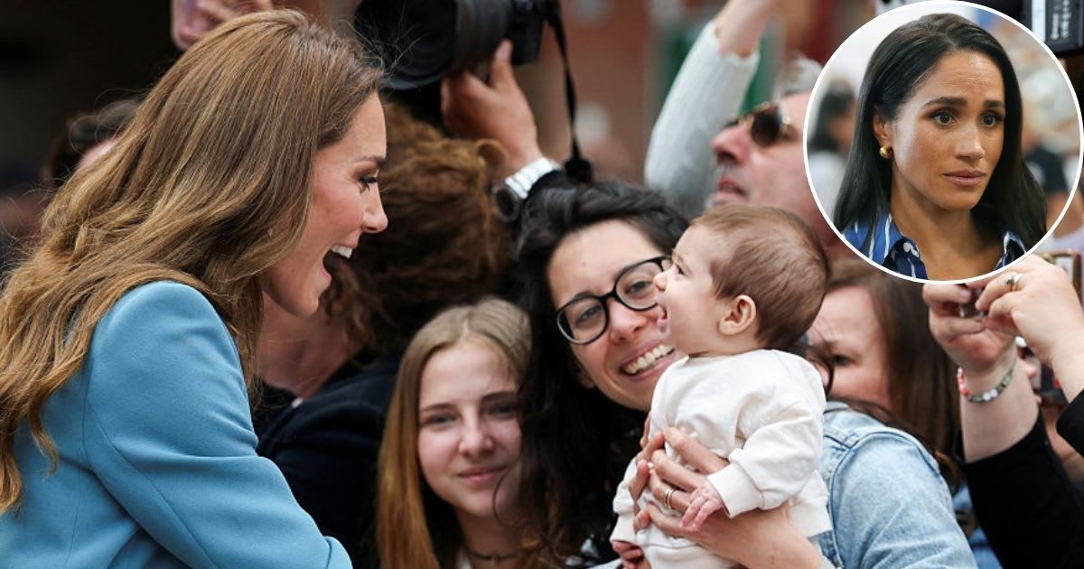 Meghan Markle’s awkward baby moment resurfaces after Kate charms little ...