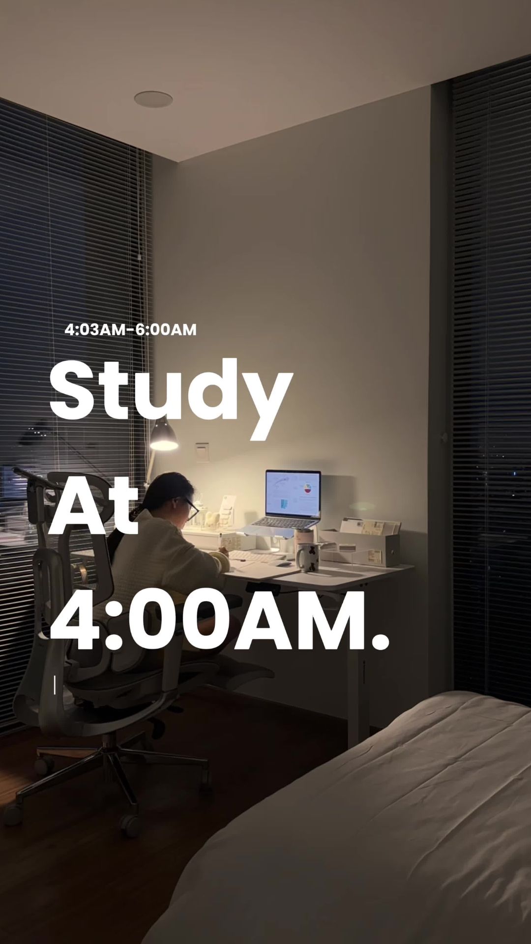 Daily study routine at 4:00 am for students