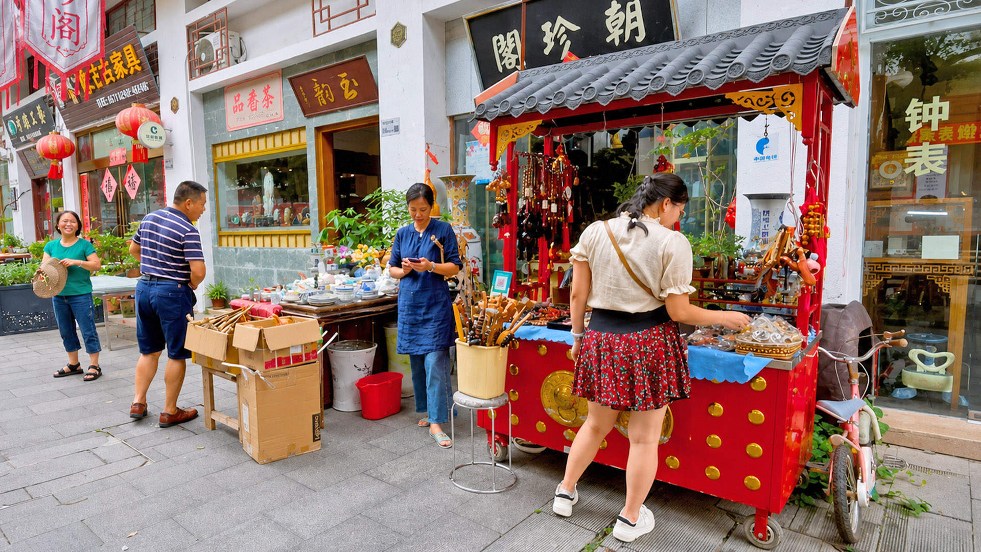 China’s traditional market streets blend everyday commerce with ...