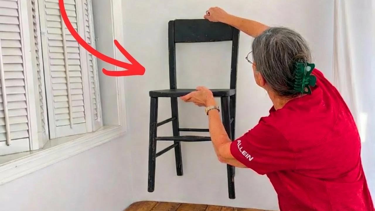 Häng einfach einen Stuhl an die Wand – genialer Trick!