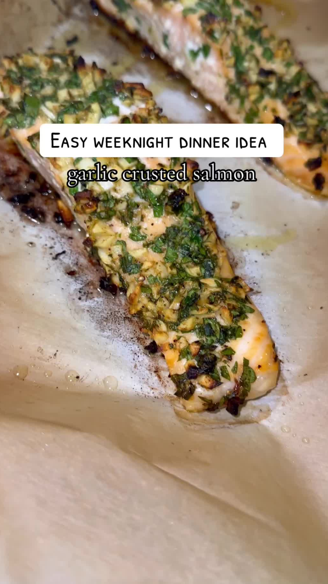 Easy garlic and herb salmon that pairs perfectly with rice