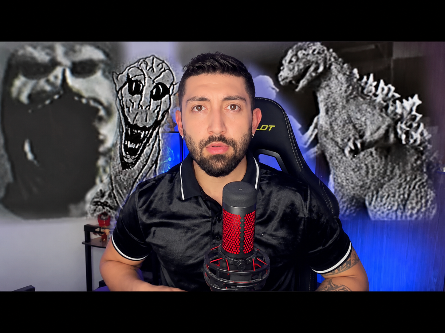 El hombre en el traje de Godzilla oculta algo