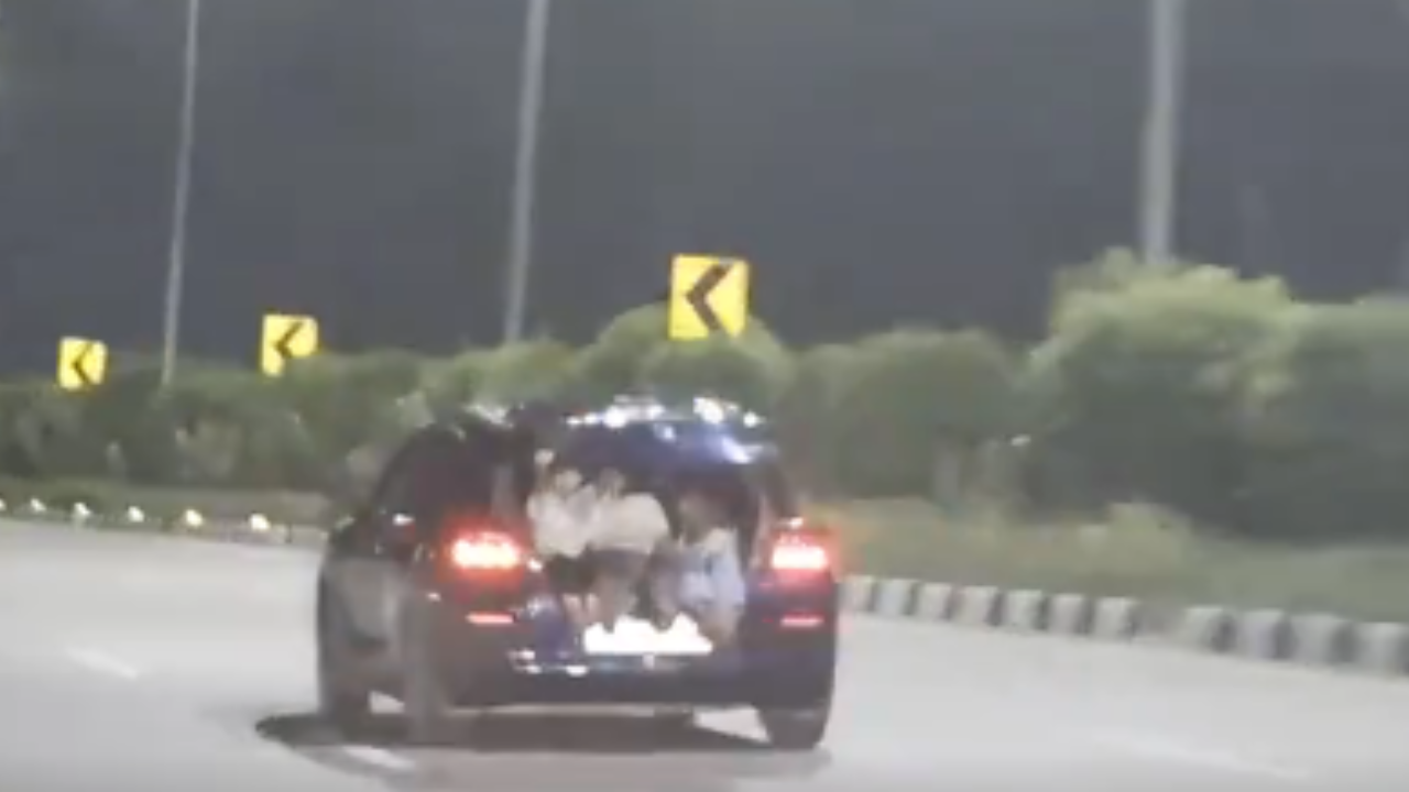Hyderabad driver speeds over 100-kmph with 4 kids sitting in car boot ...
