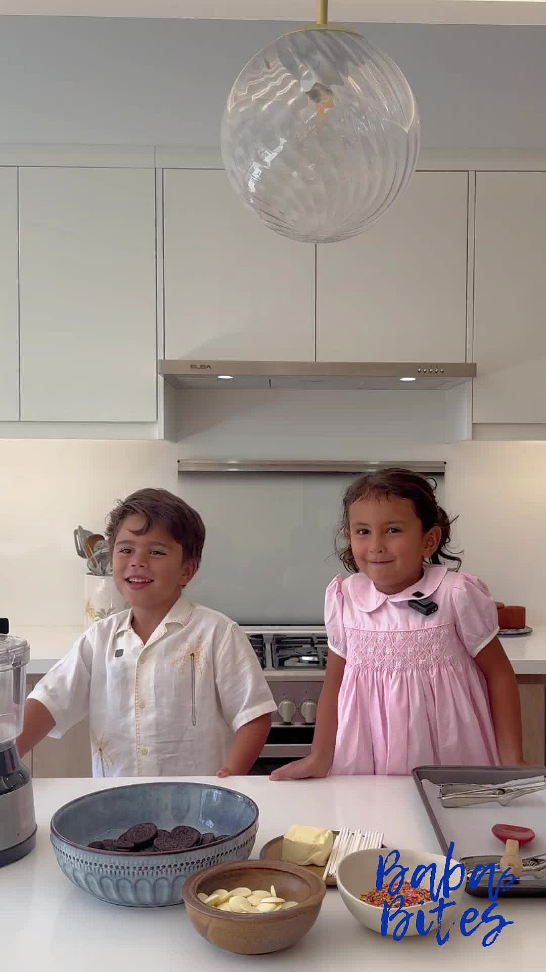 What cooking with kids actually looks like while making Oreo balls