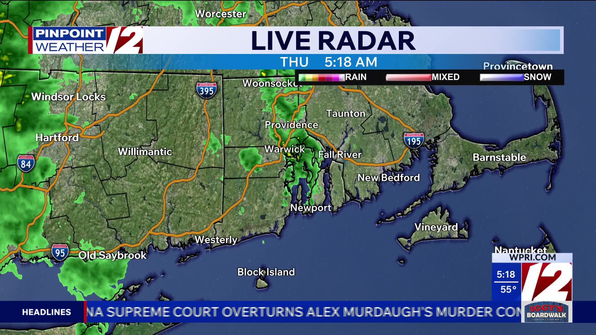 Wpri 12 Weather Forecast For 5 14 26 Showers T Storm Today