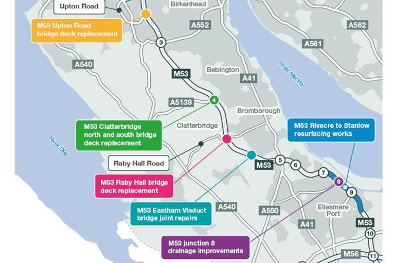 Drivers facing three-year delays on M53 as Wirral roadworks start date ...