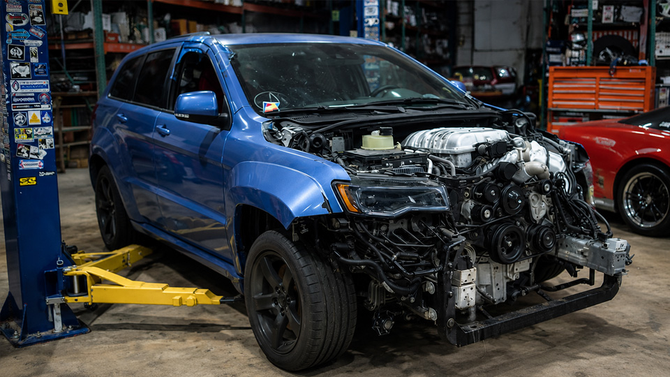 This totaled Trackhawk gets a second chance