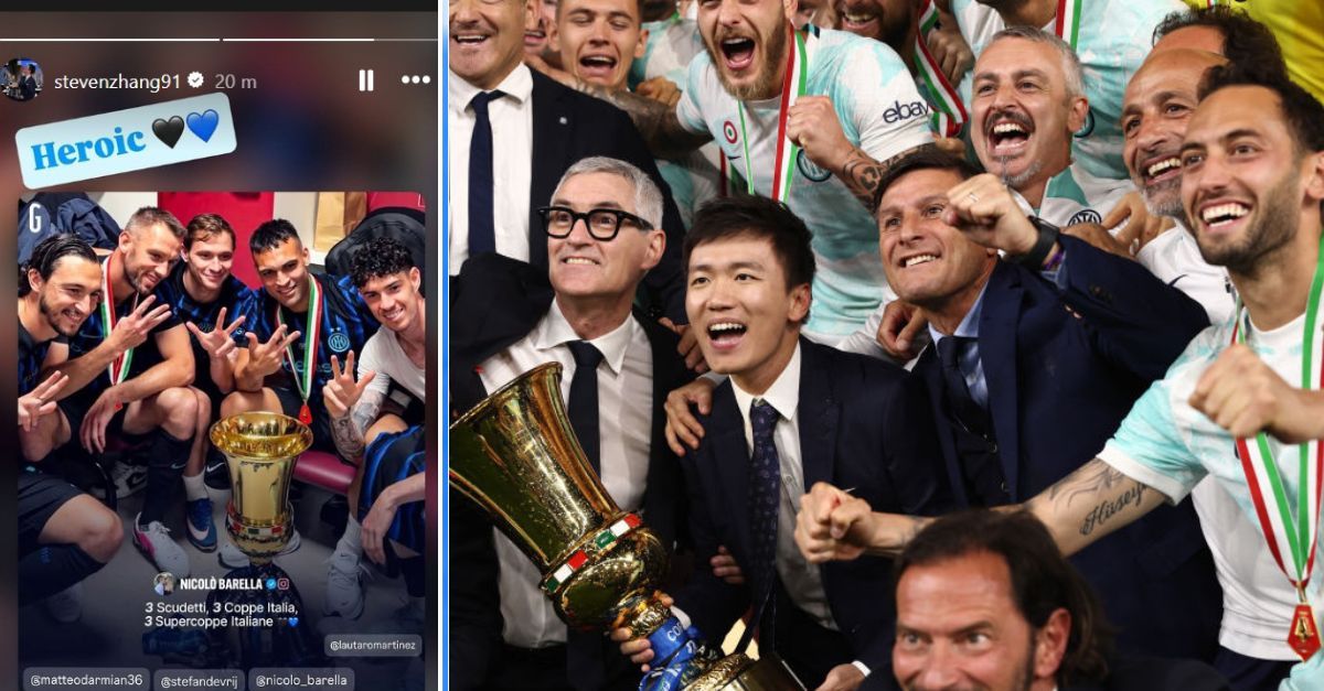 Inter, Zhang festeggia la Coppa Italia e posta la foto di chi ha vinto ...