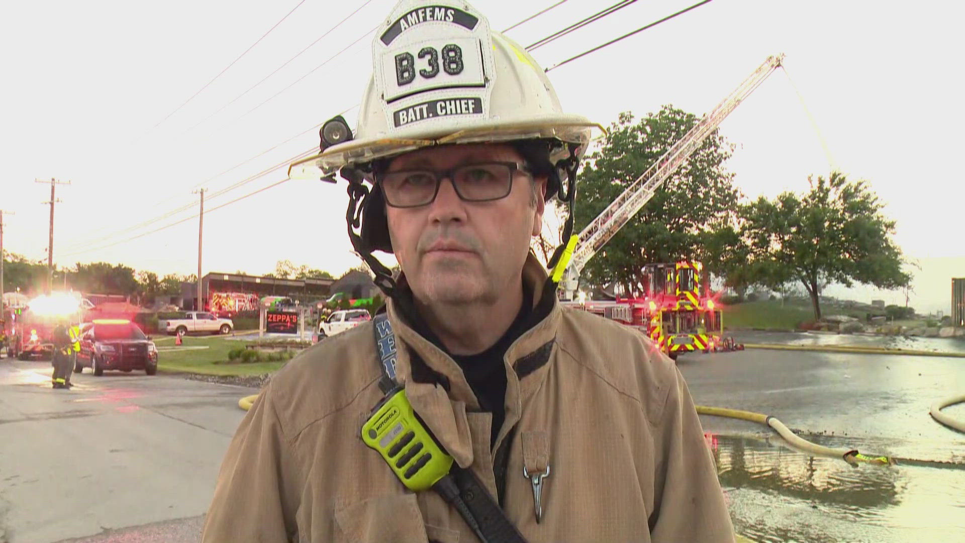 Battalion chief gives update on fire at Zeppa's in east Louisville
