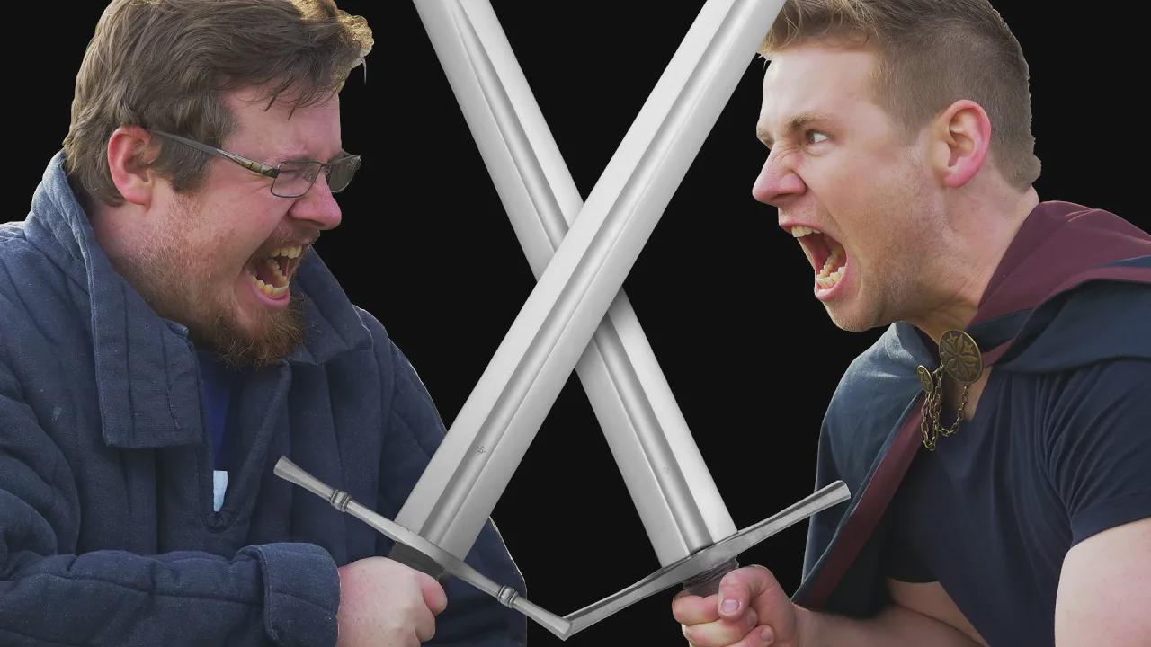 Can I teach a MEGA NOOB how to SWORD FIGHT? feat. Draw with Jazza!