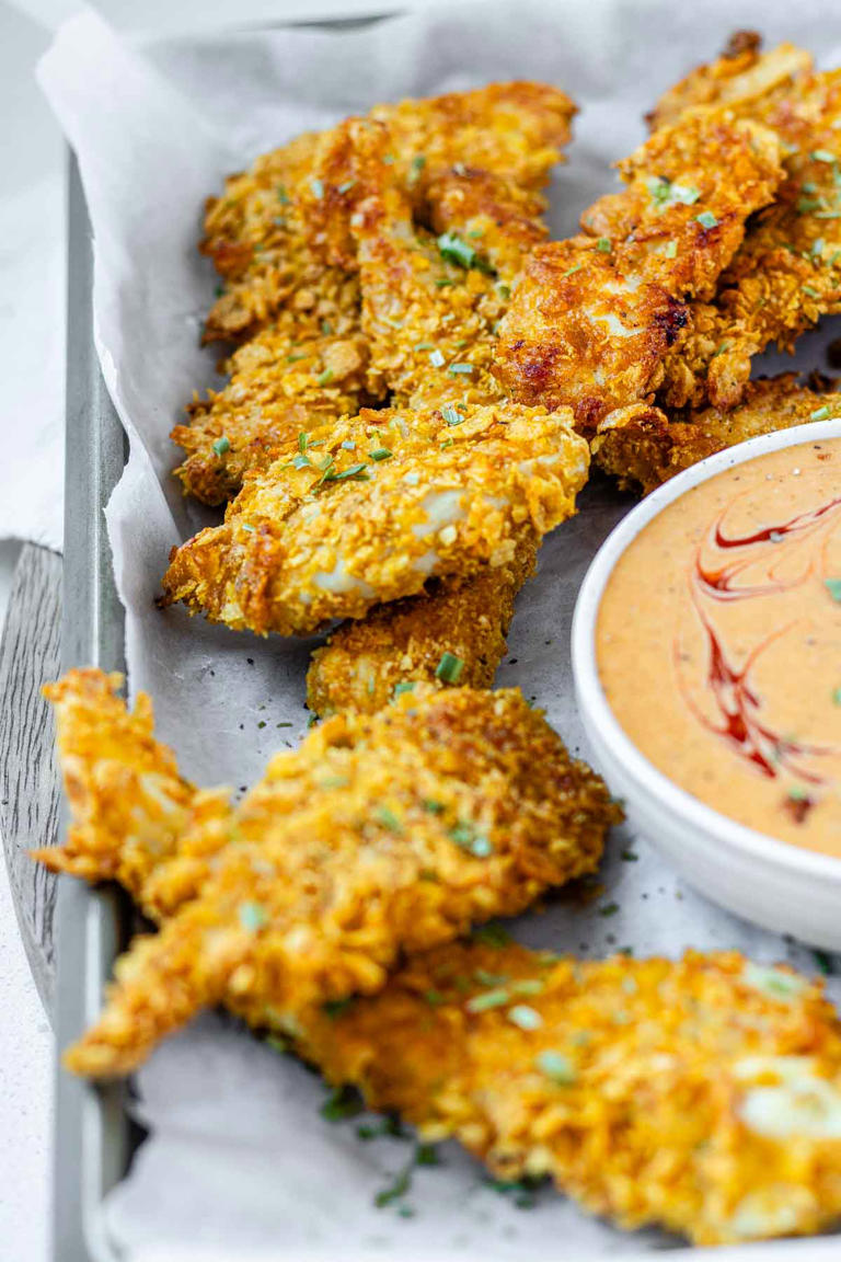 Cornflake chicken strips