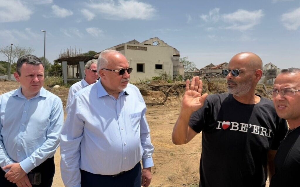 Visiting Be’eri, Liberman says he’s concerned Netanyahu will start a ...