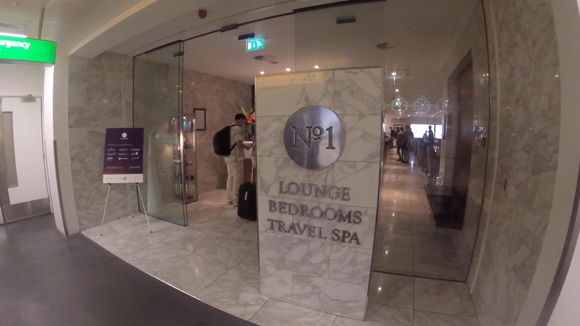He booked first class - but the real test was in the airport lounge
